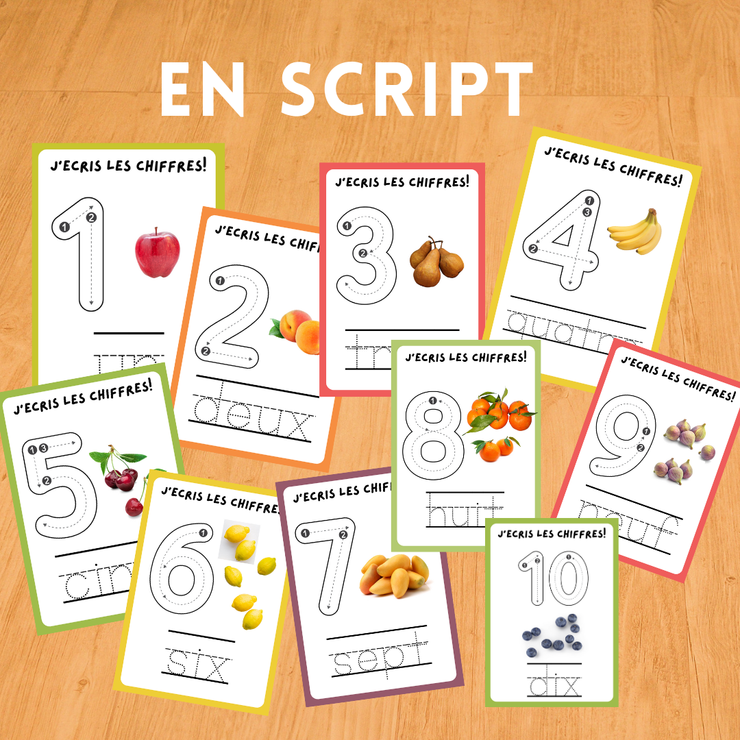 Mon cahier d'écriture des chiffres