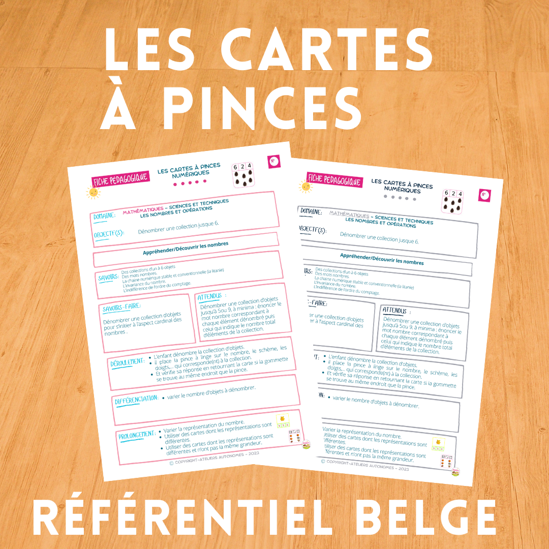 Fiche pédagogique - les cartes à pinces