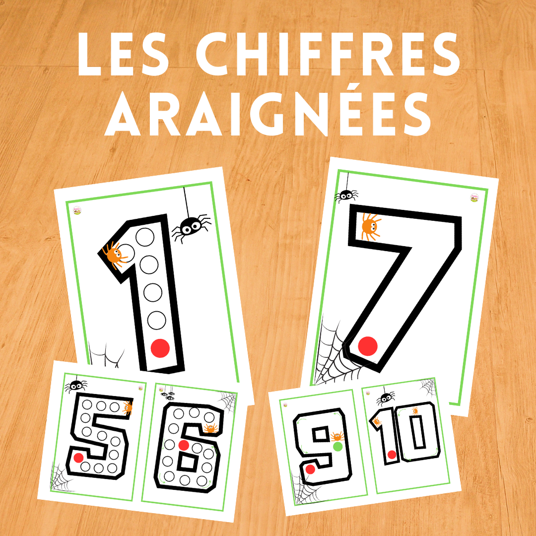 Les chiffres araignées - Forme des chiffres - Sens de l'écriture