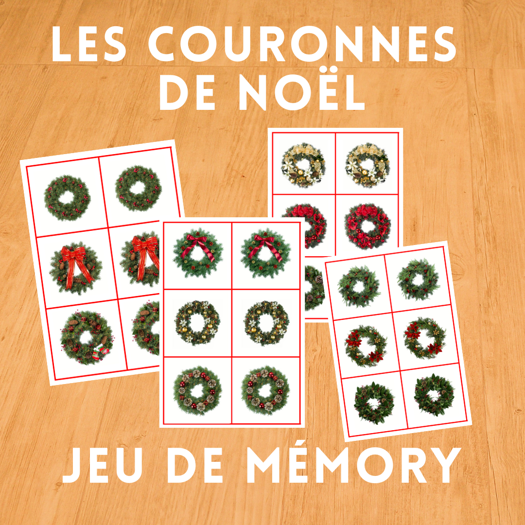 Mémory "Les couronnes de Noël"