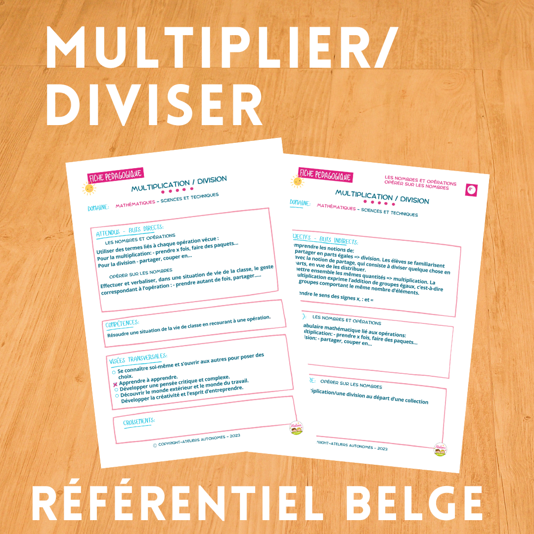 Fiche pédagogique - Multiplication/Division - New référentiel