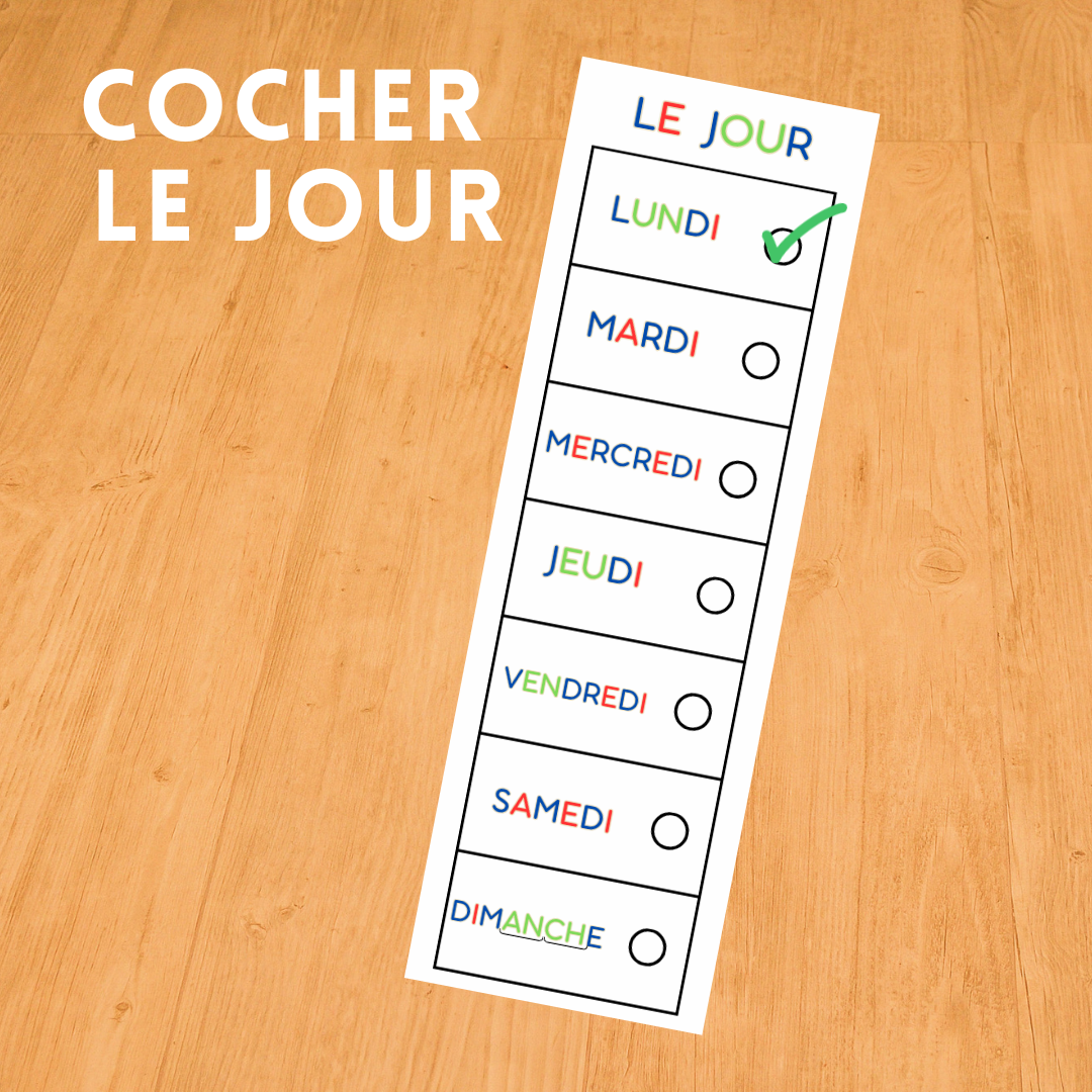 Calendrier set de table