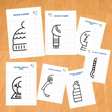 Mon cahier de symétrie - l'hiver